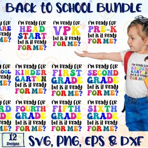 Back to School Svg Bundle, Pre K, 1st, 2nd, 3rd Grade, First Day of ...