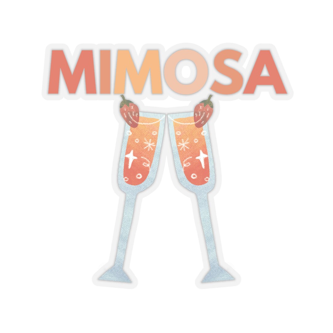 Mimosa Cocktail Sticker: Brunch Bubbly Decal - Etsy