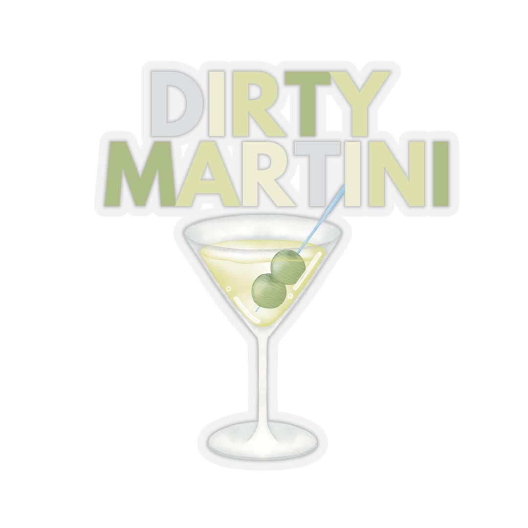 Dirty Martini Cocktail Sticker: Elegant Drink Illustration - Etsy