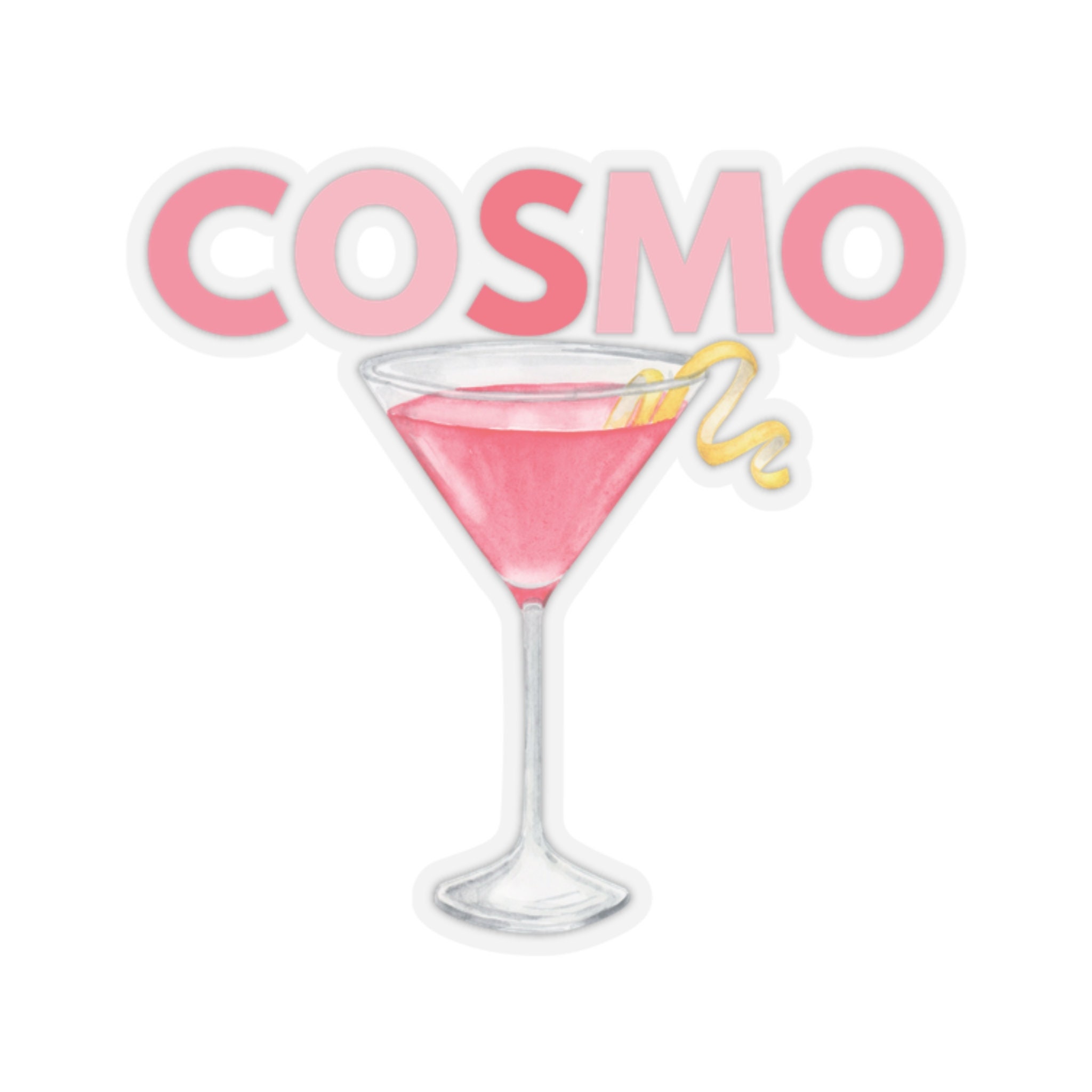 COSMO Drink Sticker: Happy Hour Cocktail, Laptop Decal - Etsy
