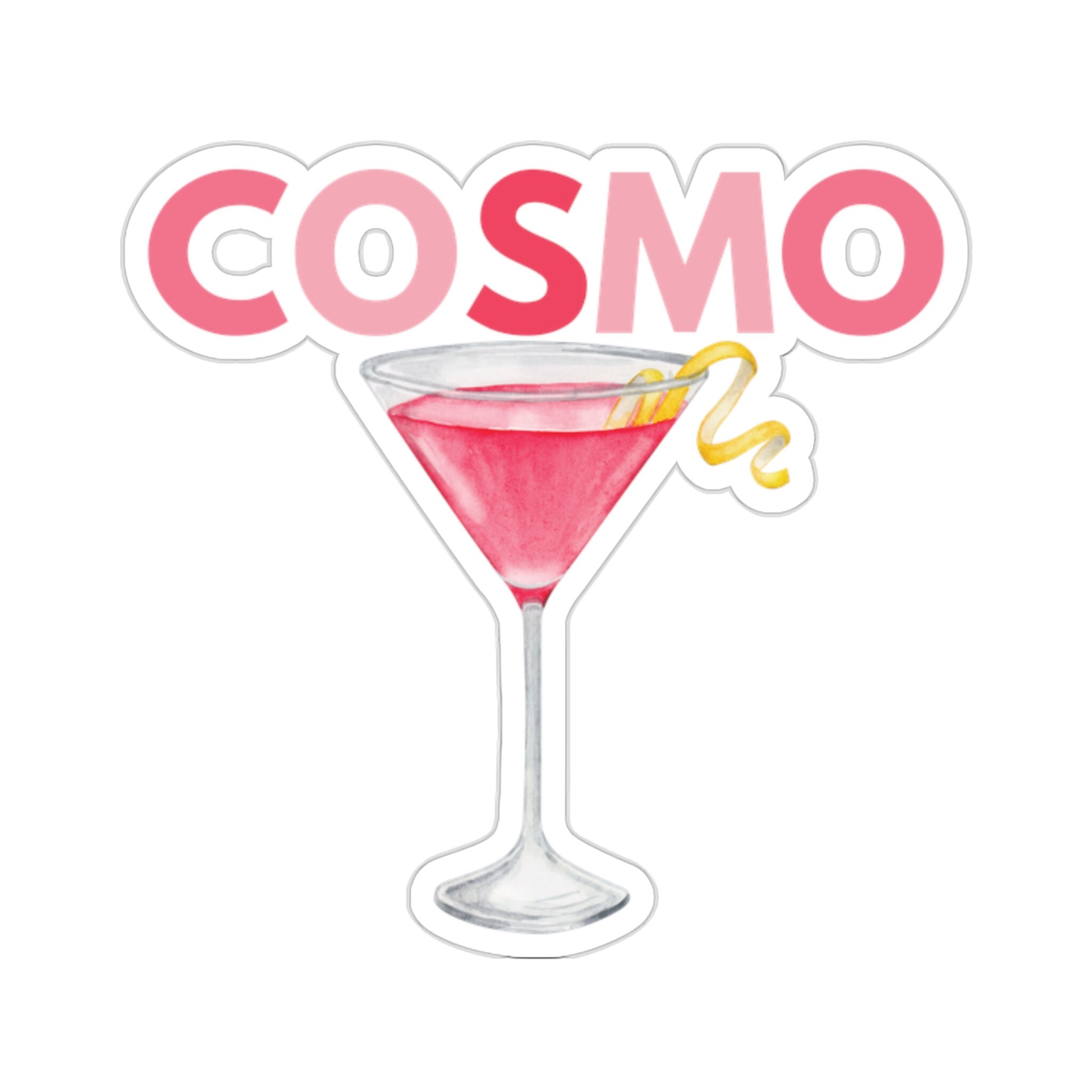 COSMO Drink Sticker: Happy Hour Cocktail, Laptop Decal - Etsy