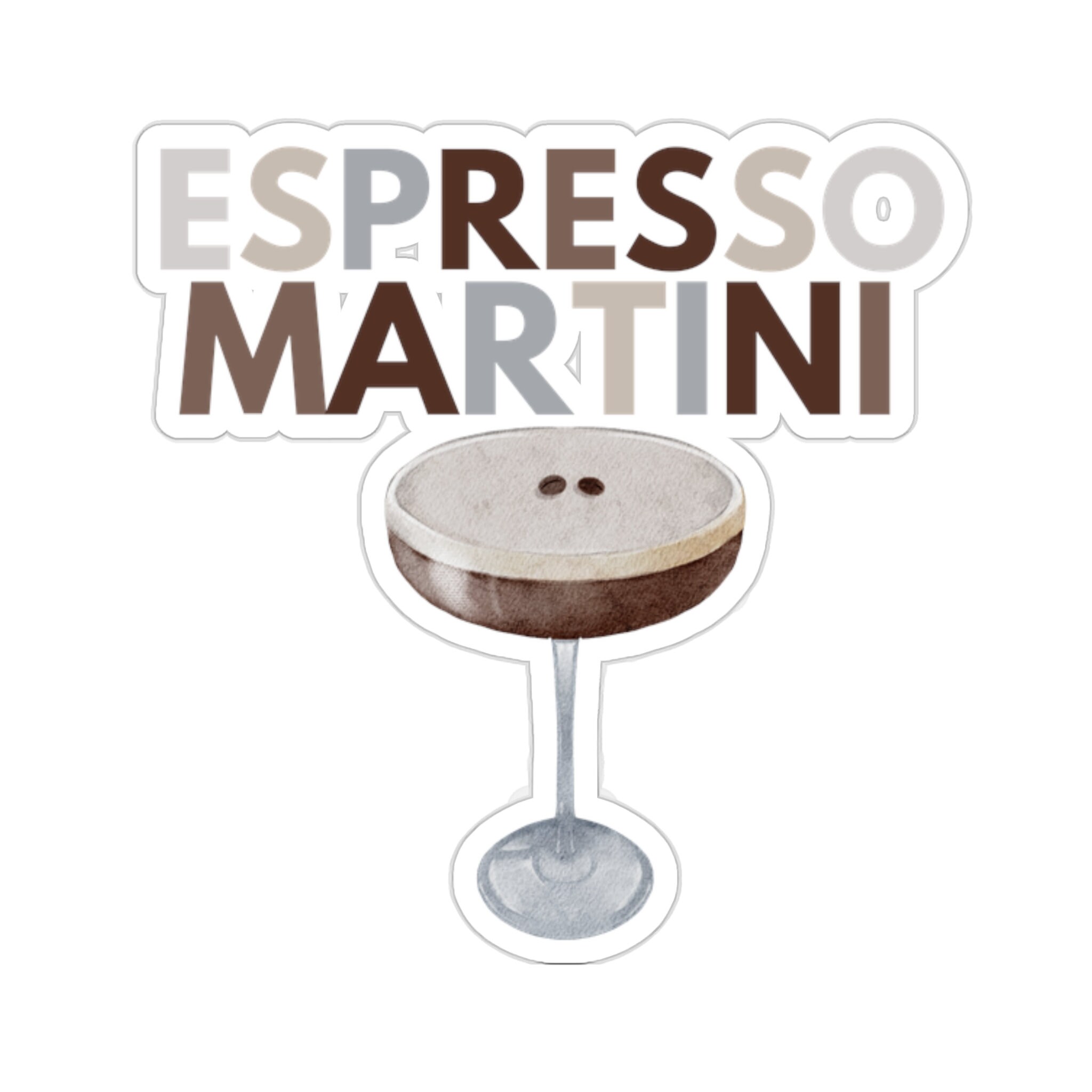 Espresso Martini Sticker Kiss-cut Showcase Your Cocktail Vibes on Water ...