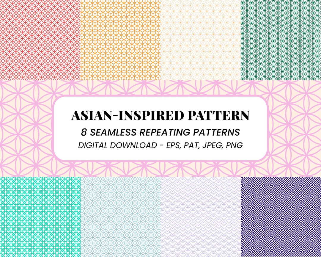 Asian-inspired Seamless Pattern Repeating Design Digital Download ...