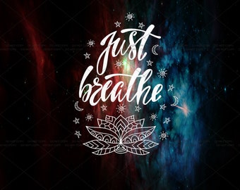 Just Breathe Adult Coloring Page - Etsy