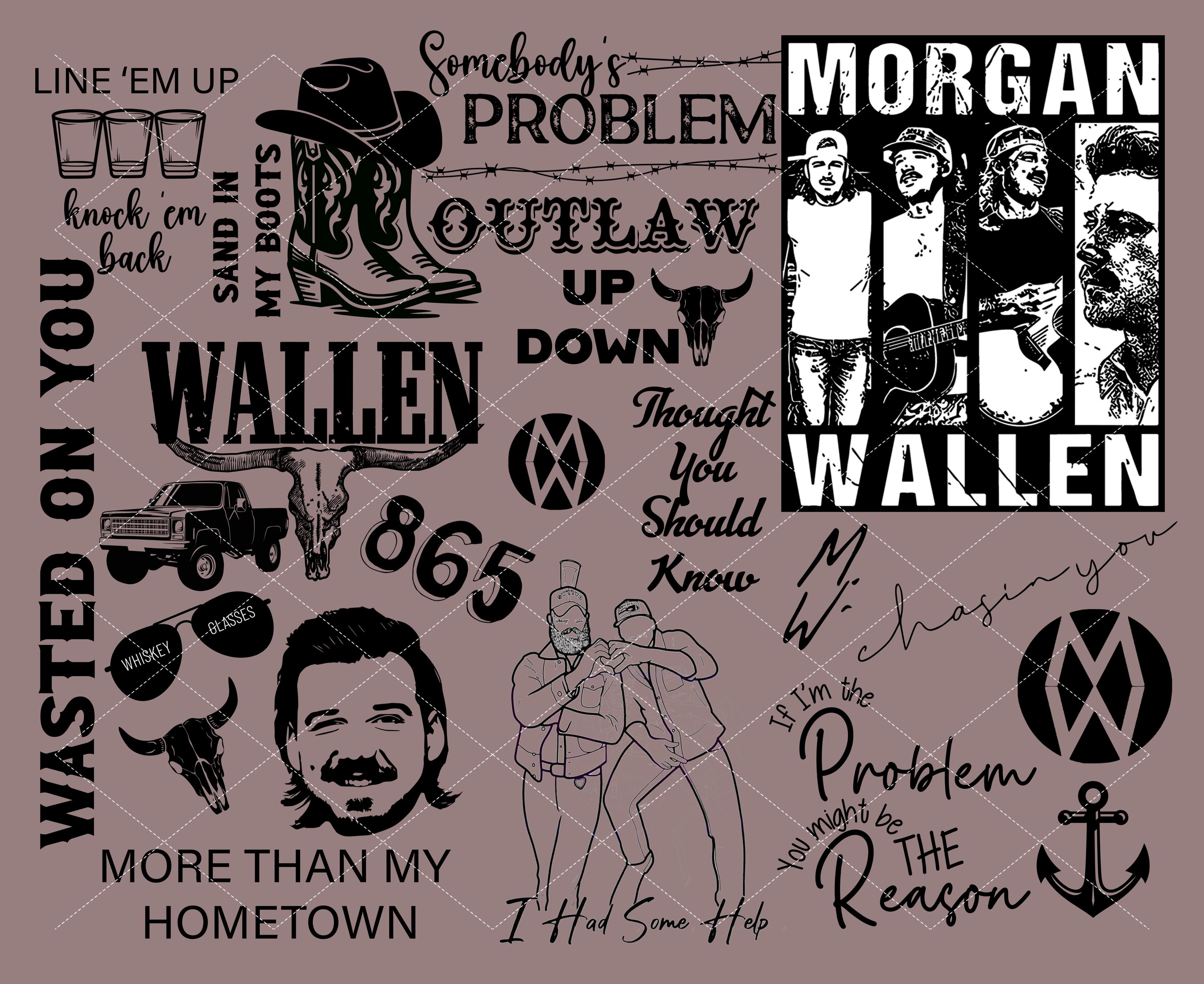 Morgan Wallen Inspired Engraving File | 40oz Tumbler Wrap Digital ...