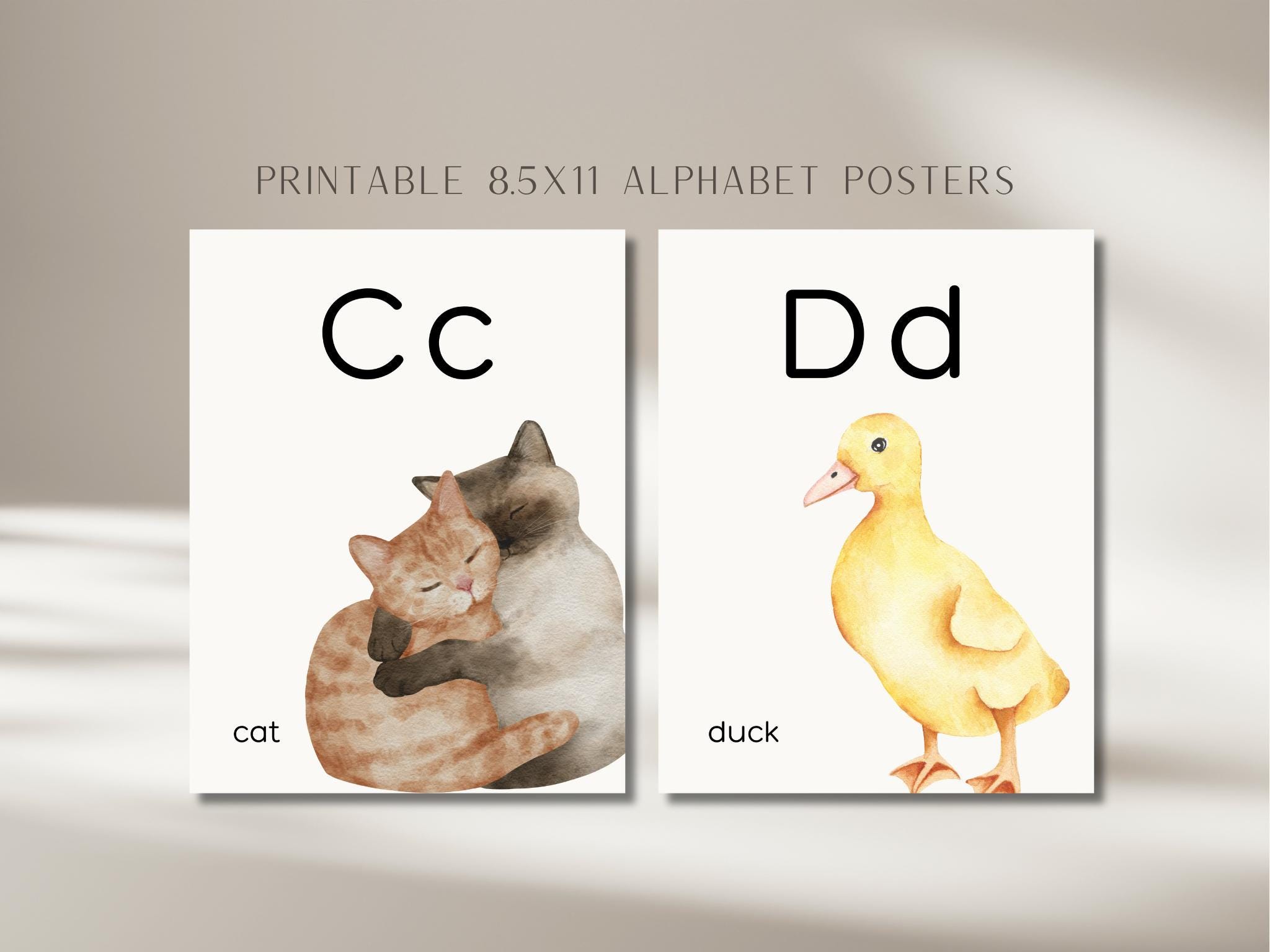 Alphabet Posters Printable, Printable Animal Alphabet Posters ...