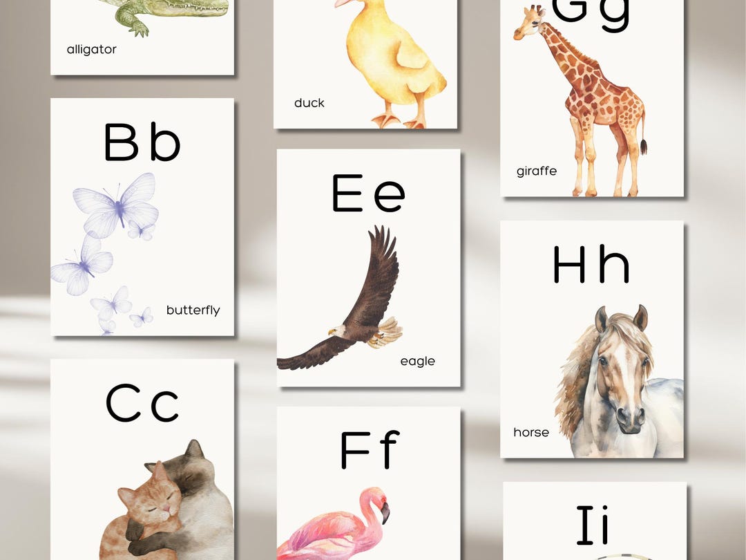 Alphabet Posters Printable, Printable Animal Alphabet Posters ...