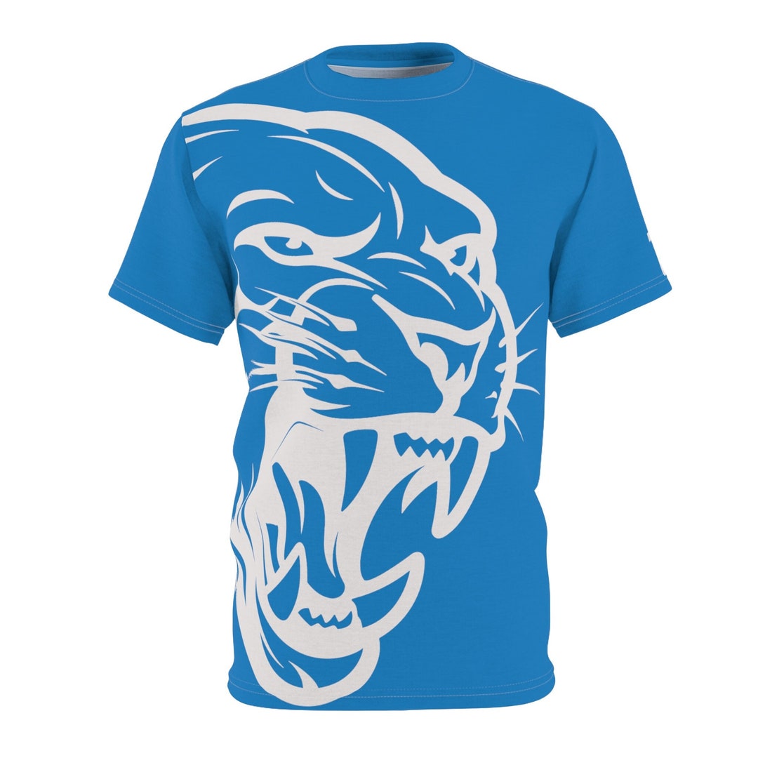 Custom Number Panthers Shirt, Panther Face Tshirt, Short Sleeve, Men's ...