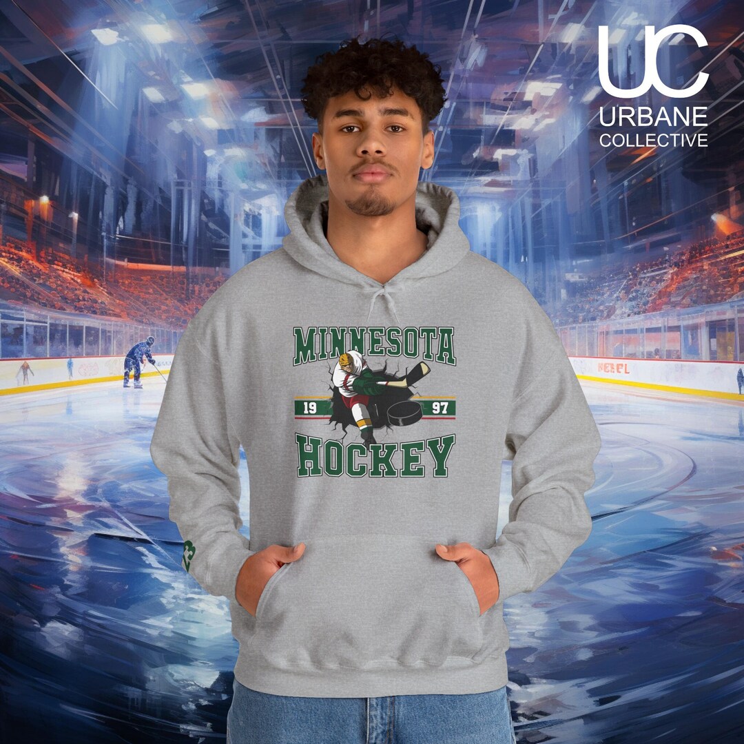 Minnesota Hockey Hoodie Sweatshirt, Custom Number, NHL Fan Sweatshirt ...