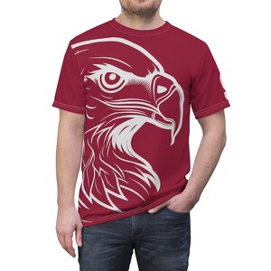 Custom Number Falcons Team Shirt, Falcon Face Tshirt Short Sleeve Tee ...