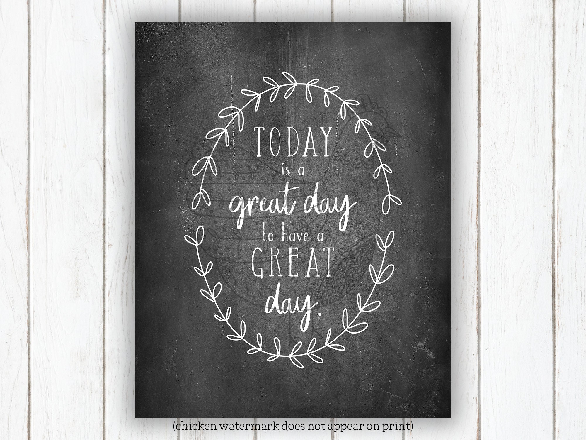 Today is a Great Day, Inspirational Print, Motivational Print ...