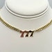 Gold 777 Necklace 14k Gold Necklace Angel Number Pendant Cuban Link ...