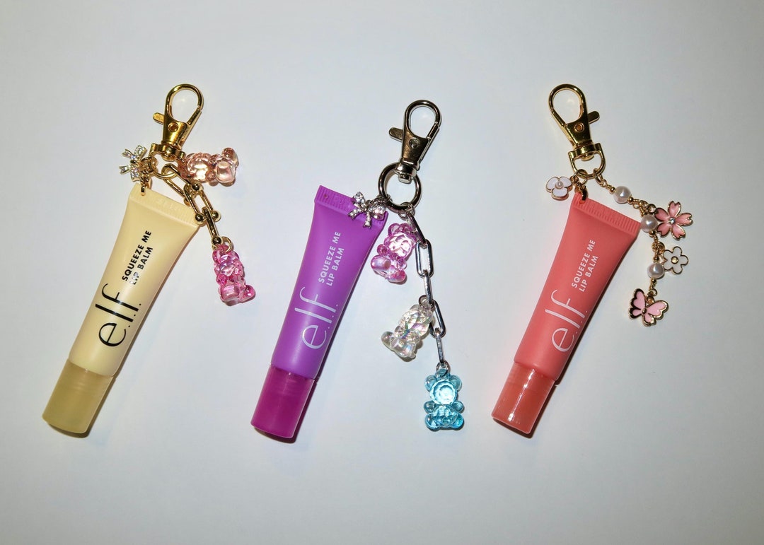 Lipgloss Keychain, Lipgloss Charm, Lip Balm Keychain, Bag Charm ...