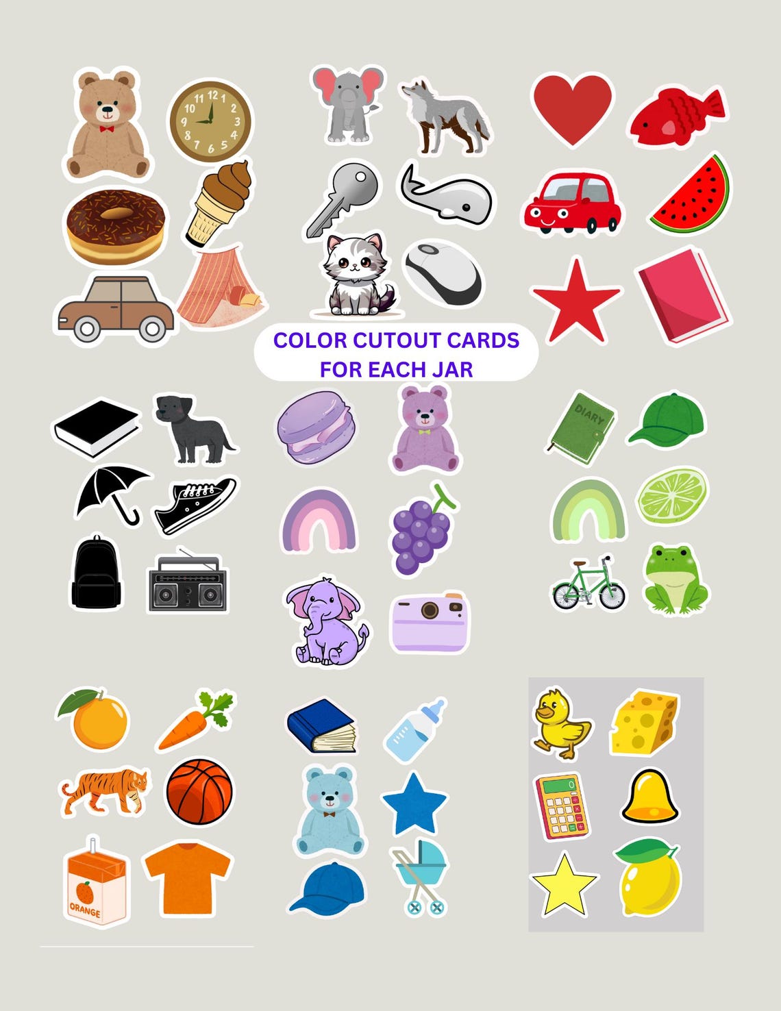 Color Matching Printables. Color Sorting Activities. Toddler Worksheets ...