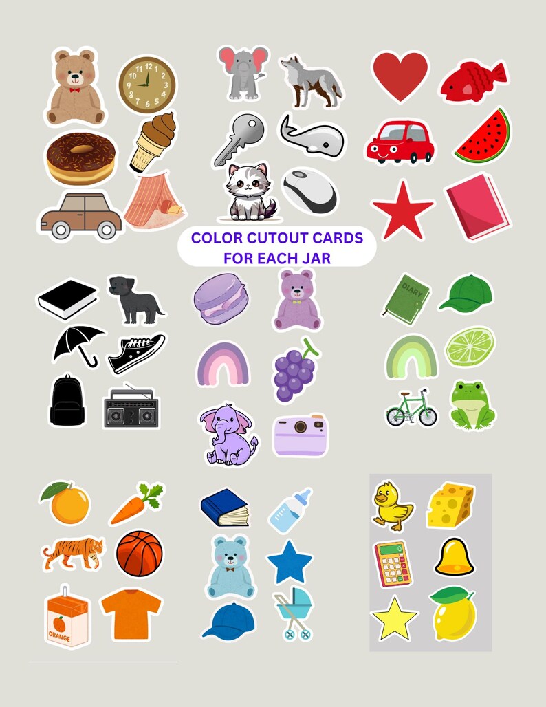 Color Sorting Printable: Toddler Learning Activity (digital Download ...