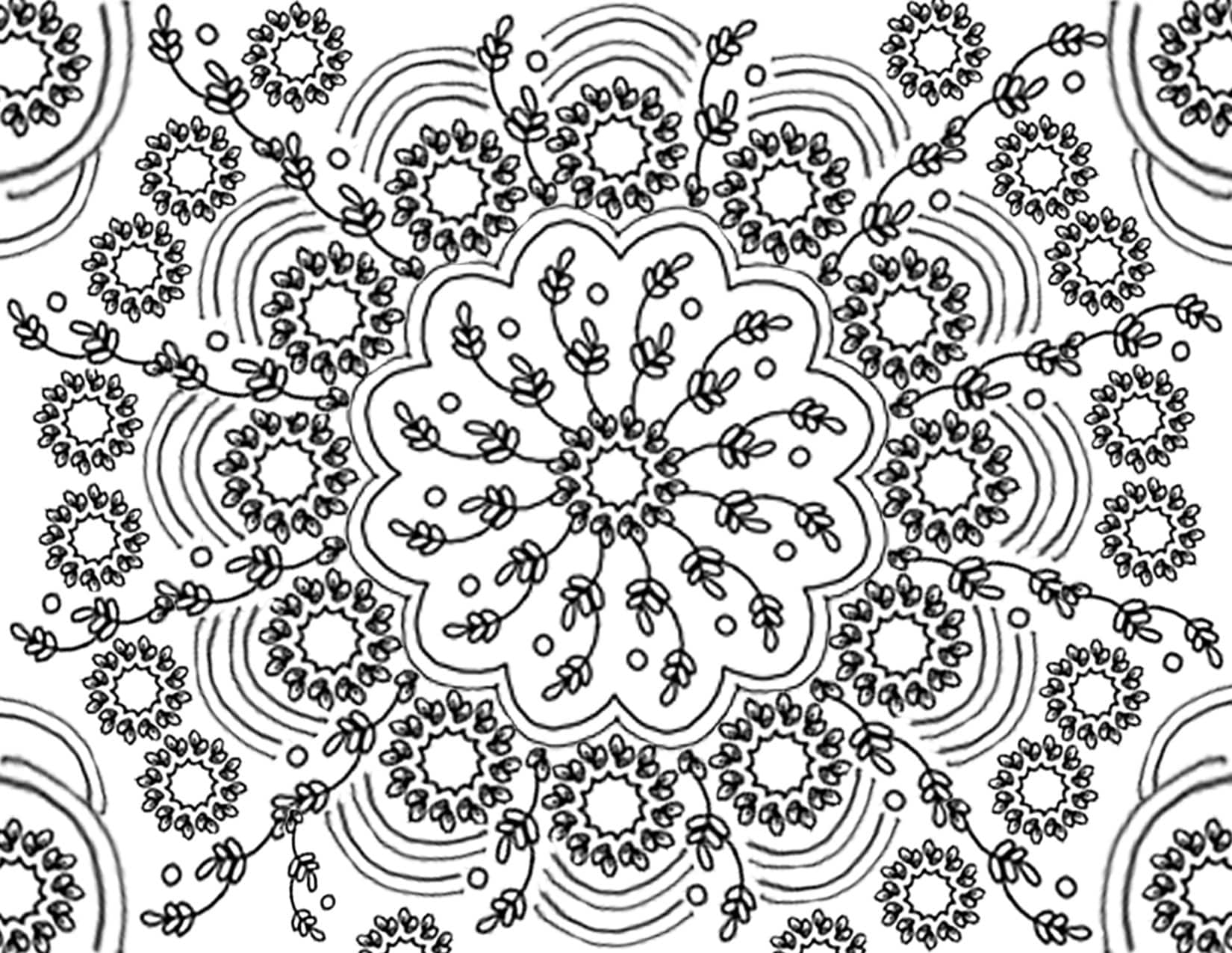 Coloring Mandala 6 Pages Book 6 Printable Instant Download and Color ...