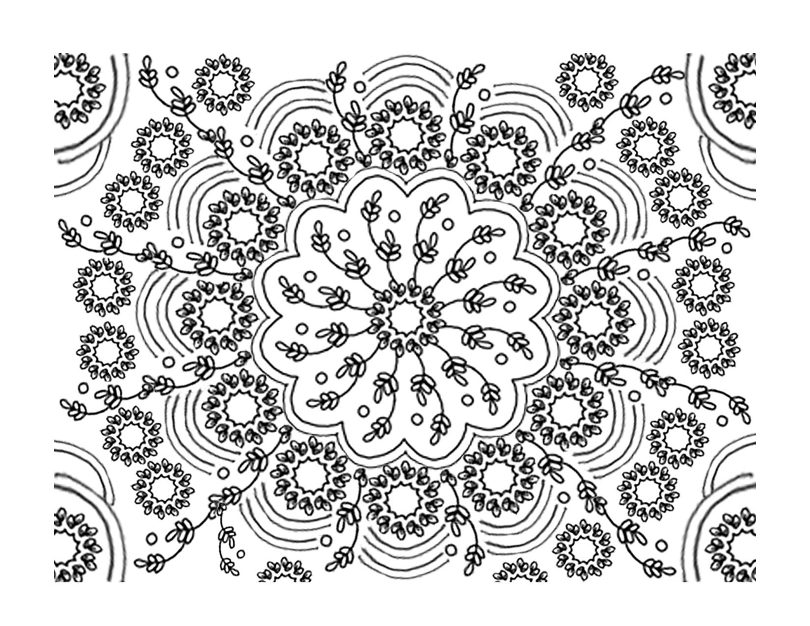 Coloring Mandala 6 Pages Book 6 Printable Instant Download and Color ...