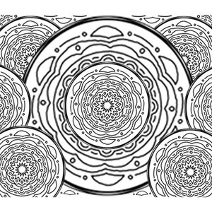 Coloring Mandala 6 Pages Book 6 Printable Instant Download and Color ...