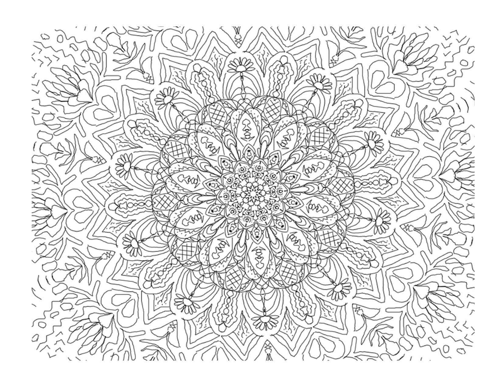 Coloring Mandala 6 Pages Book 6 Printable Instant Download and Color ...