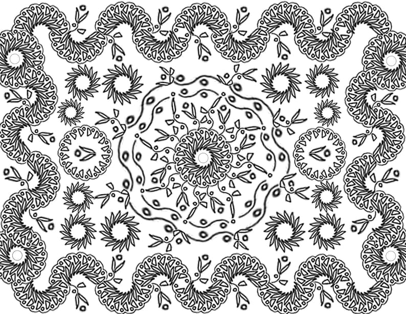 Coloring Mandala 6 Pages Book 6 Printable Instant Download and Color ...