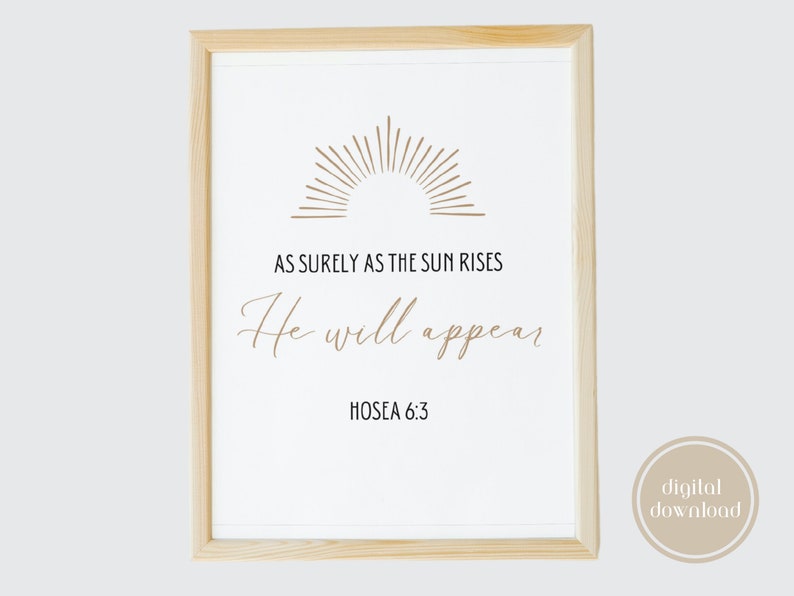 Hosea 6:3 | Printable Bible Verse Wall Art | Christian Scripture ...