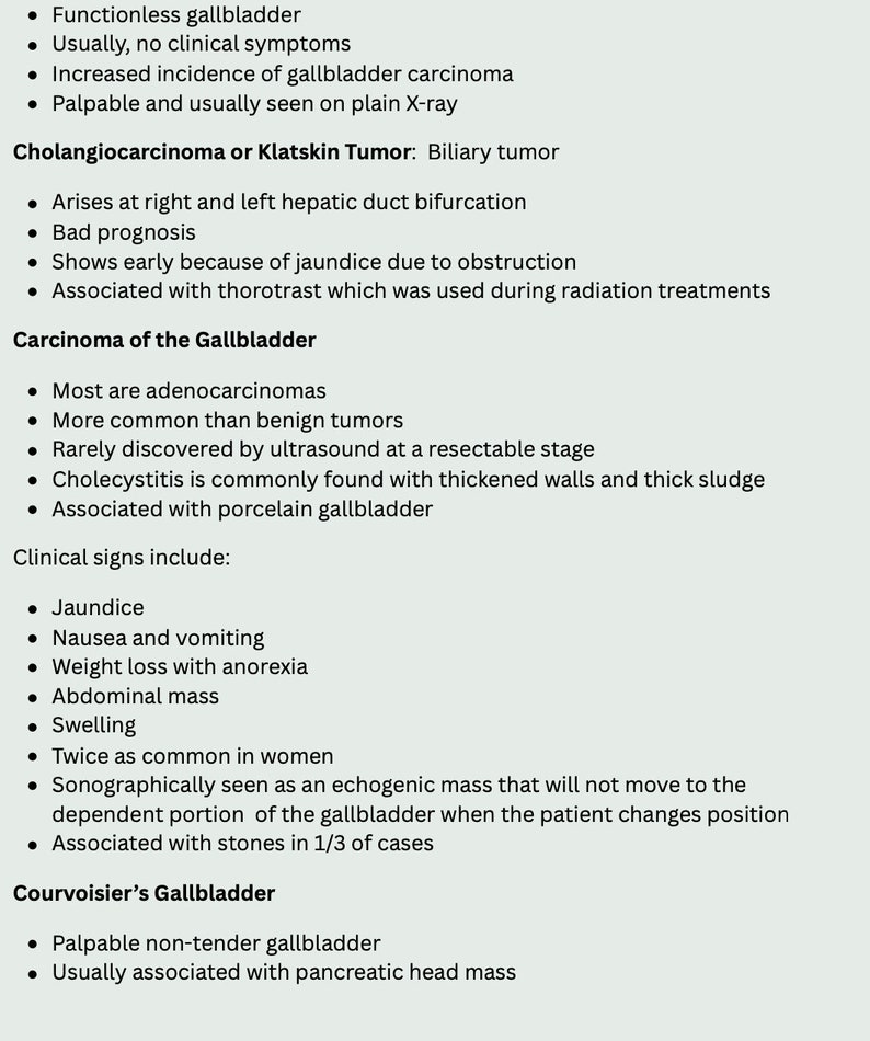 Ultrasound Abdomen Notes Gallbladder, Gallbladder Ultrasound Student ...