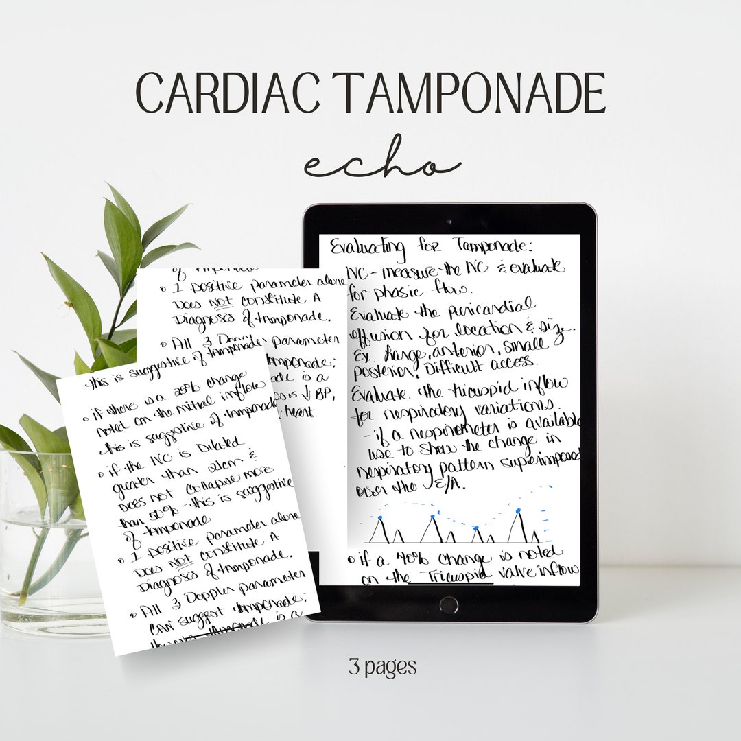 Sonography Notes Echocardiogram Study Guide Echo Tech Cheat Sheets ...