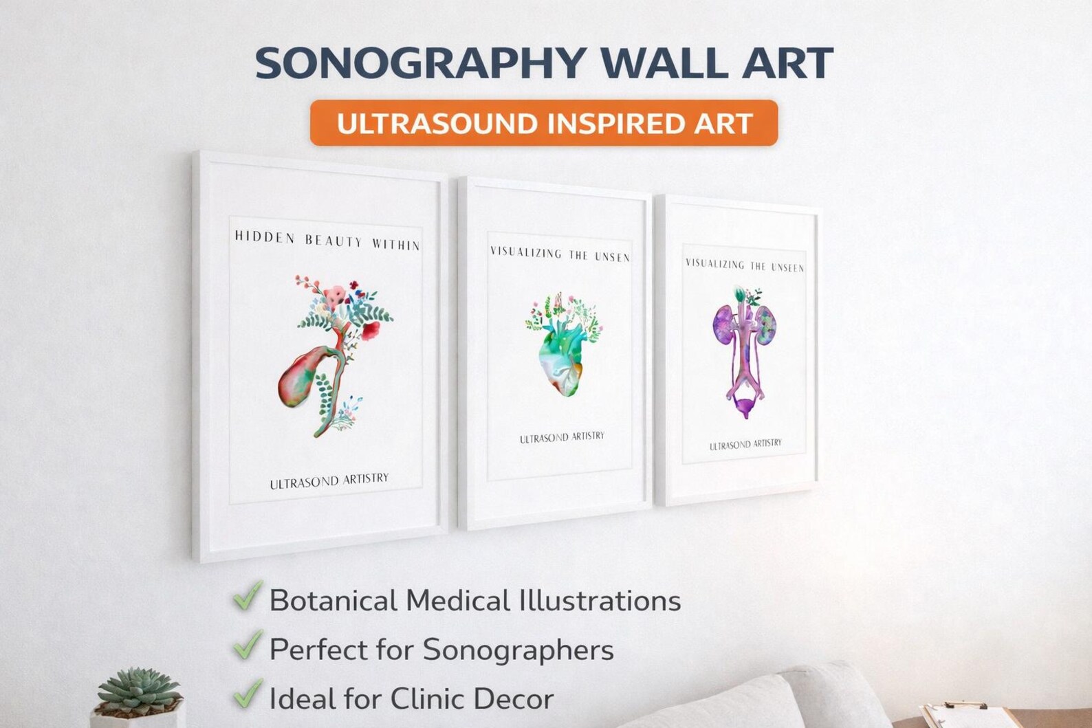 Sonography Wall Art, Ultrasound Wall Art, Ultrasound Tech Gift ...
