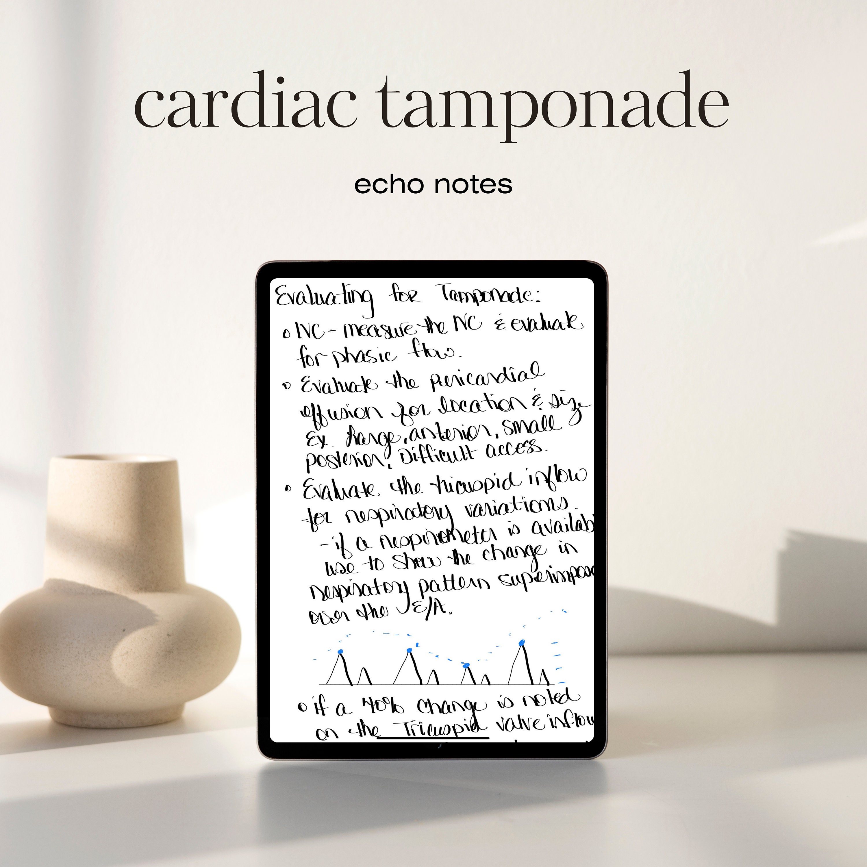 Sonography Notes Echocardiogram Study Guide Echo Tech Cheat Sheets ...