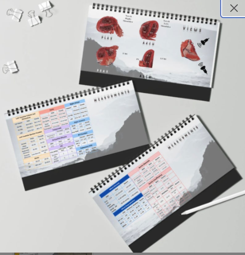 Echocardiography Reference PDF Echo Pocket Guide Echo Tech Sonography ...