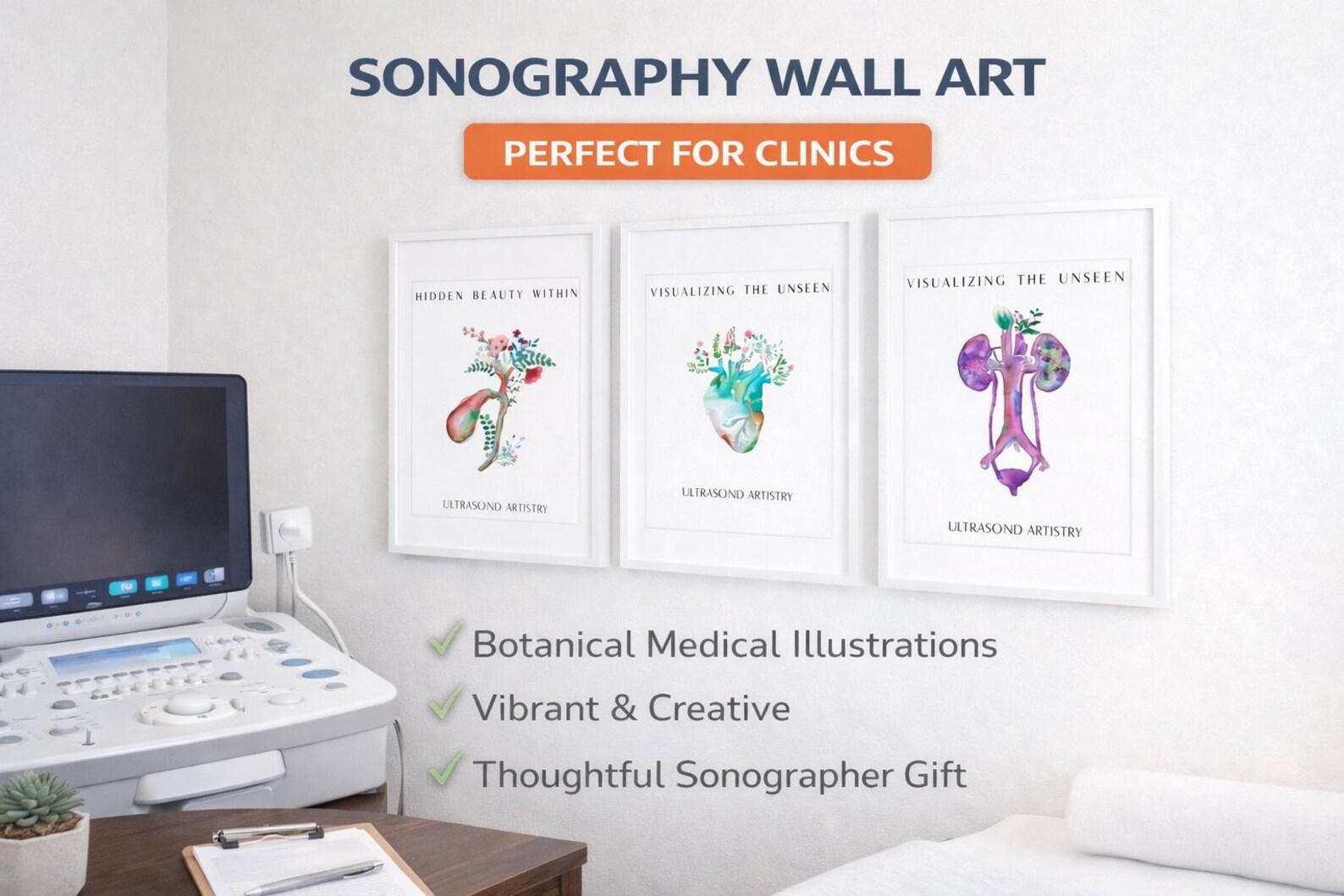 Sonography Wall Art, Ultrasound Wall Art, Ultrasound Tech Gift ...