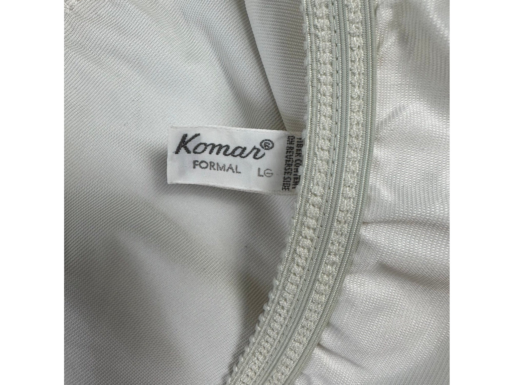 Vtg 60s Komar Long White Half Slip Skirt L Antron III Nylon Ankle ...