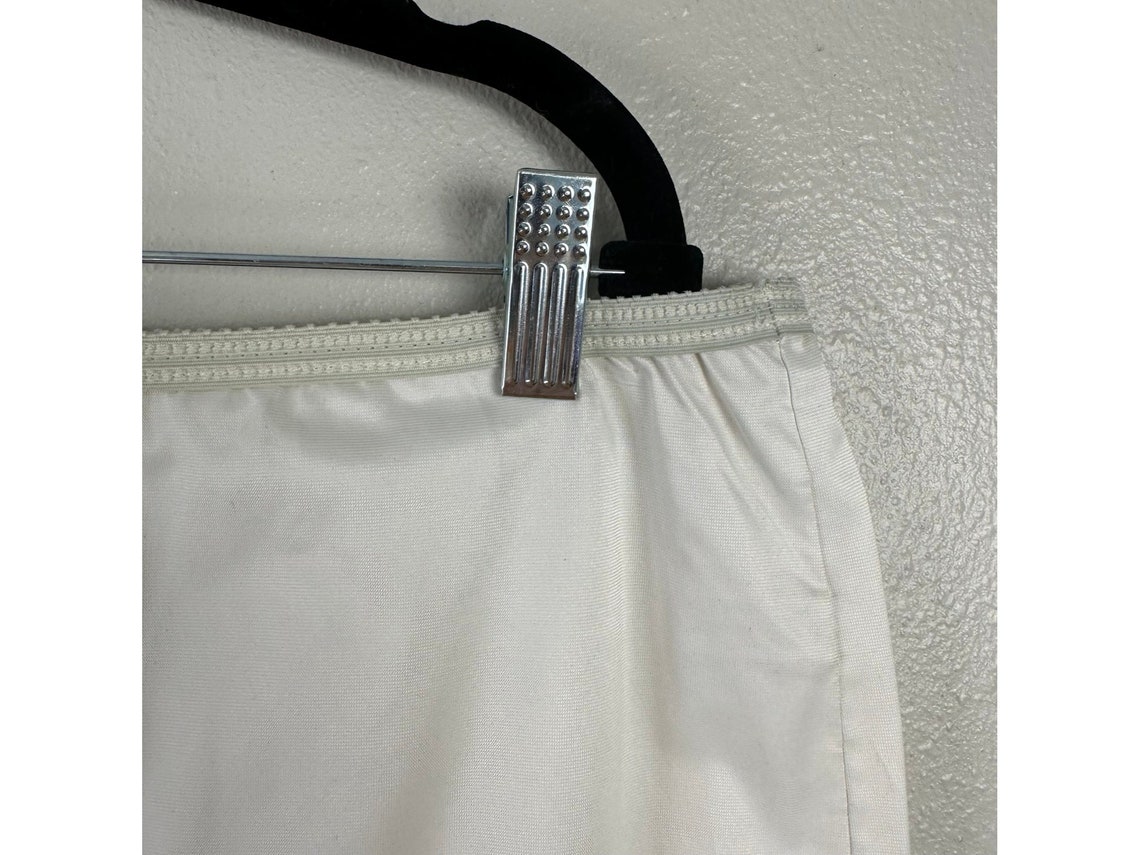 Vtg 60s Komar Long White Half Slip Skirt L Antron III Nylon Ankle ...