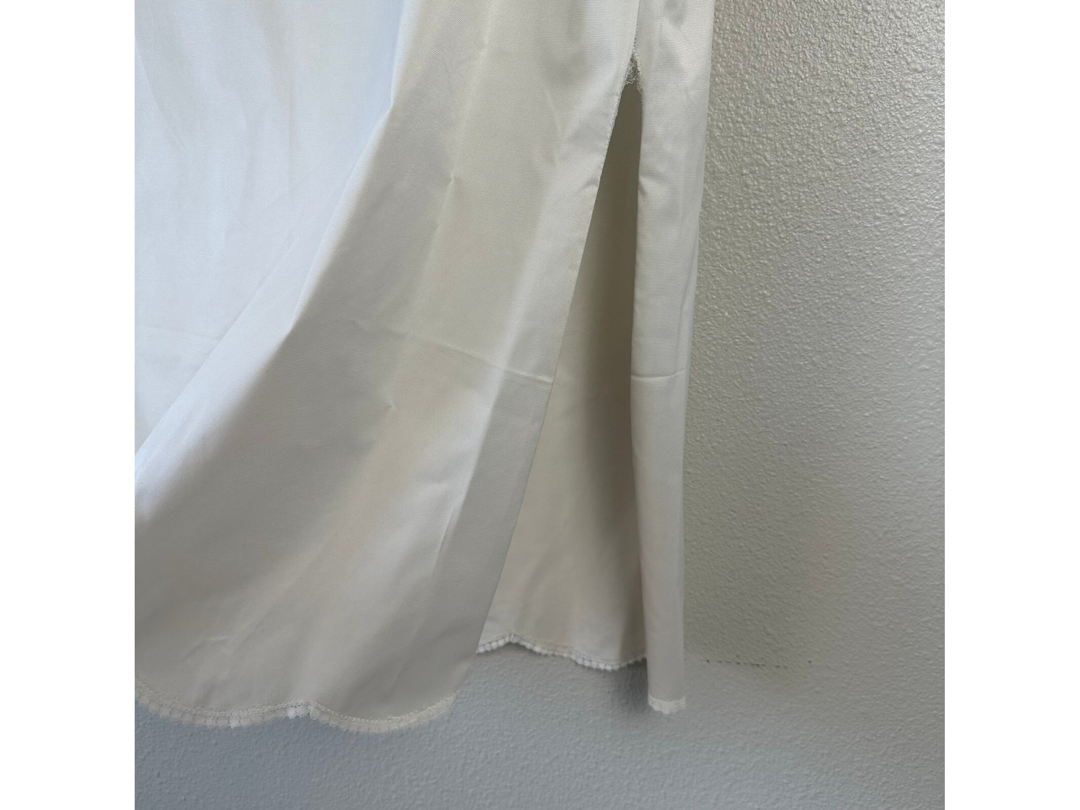 Vtg 60s Komar Long White Half Slip Skirt L Antron III Nylon Ankle ...