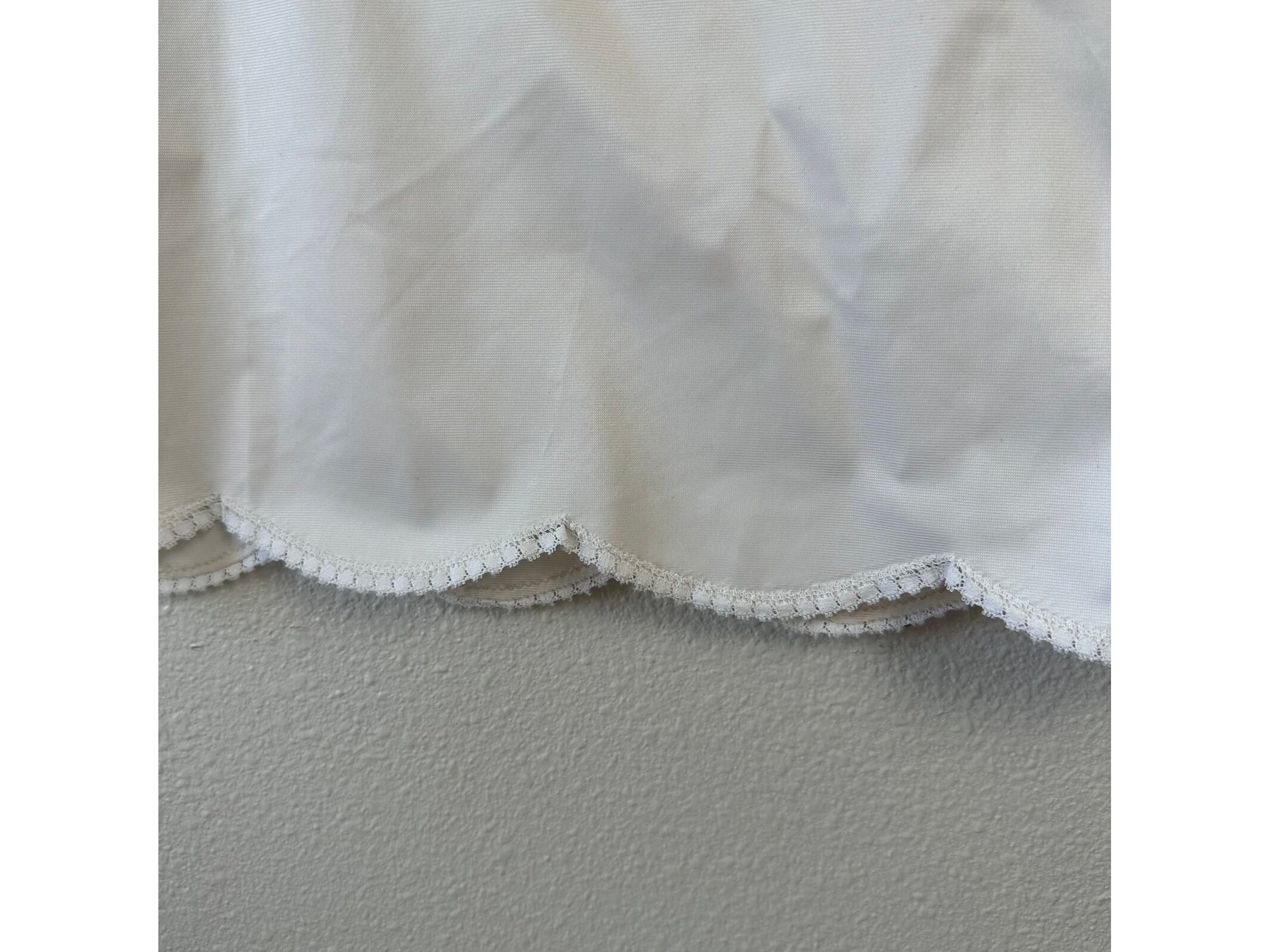 Vtg 60s Komar Long White Half Slip Skirt L Antron III Nylon Ankle ...