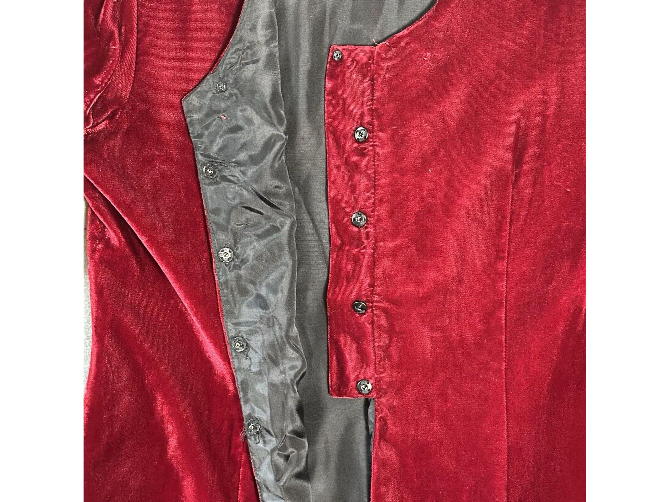 Vtg 90s Patra Red Velvet Jacket Plus Size 16 Fitted Holiday Renaissance ...