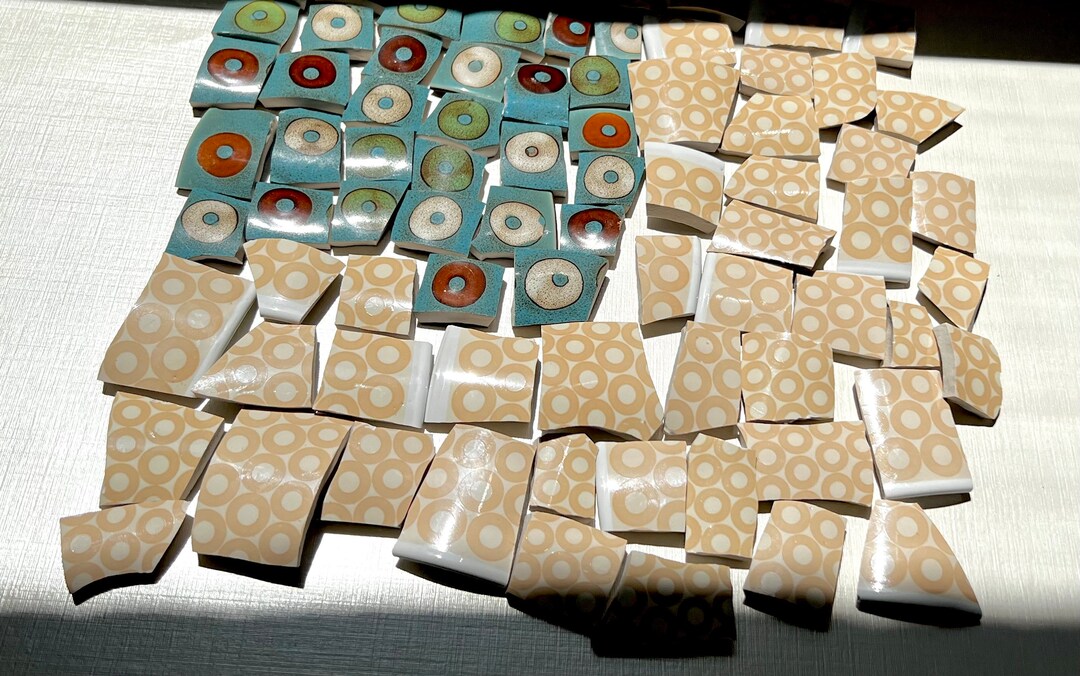 Mosaic Tiles-fun Circles Tiles for Mosaic or Jewelry Making-beautiful ...