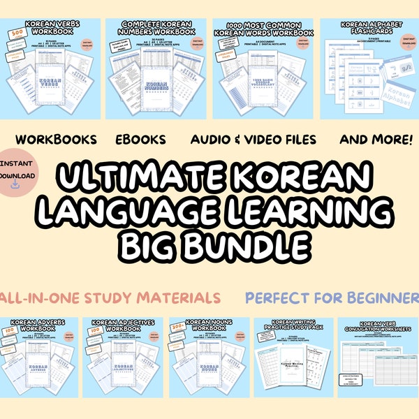 Korean Language Pack - Etsy