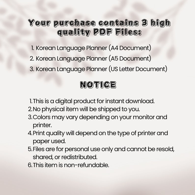 Korean Language Learning Planner Notebook Printable Study - Etsy