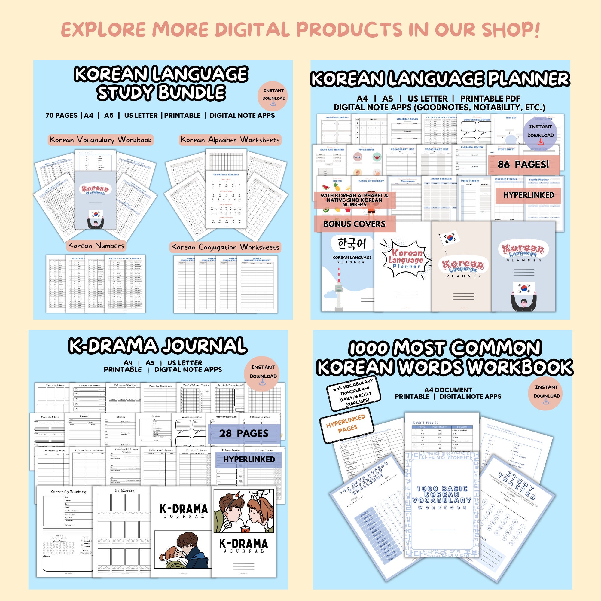 500 Basic Korean Verbs Workbook Study Pack | Basic Vocabulary Words ...