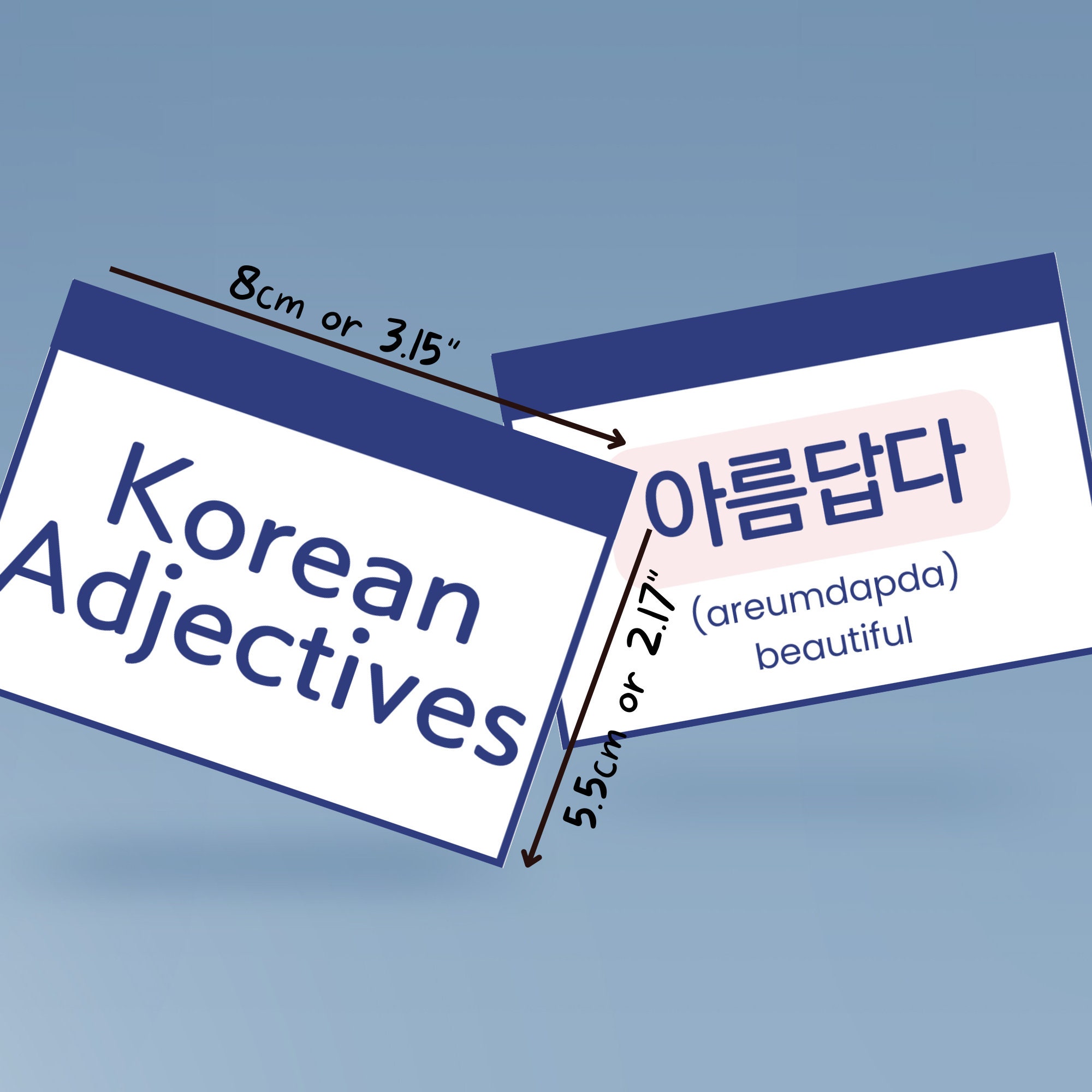 Korean Adjectives Flashcards Printable Digital Download - Etsy