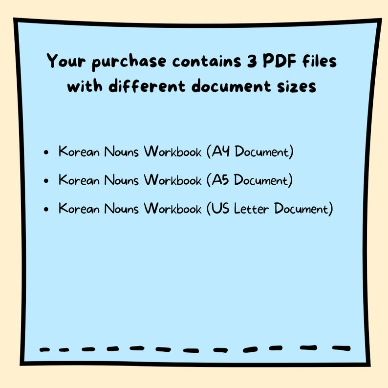 Korean Nouns Workbook Study Pack Learn Vocabulary Words Instant ...