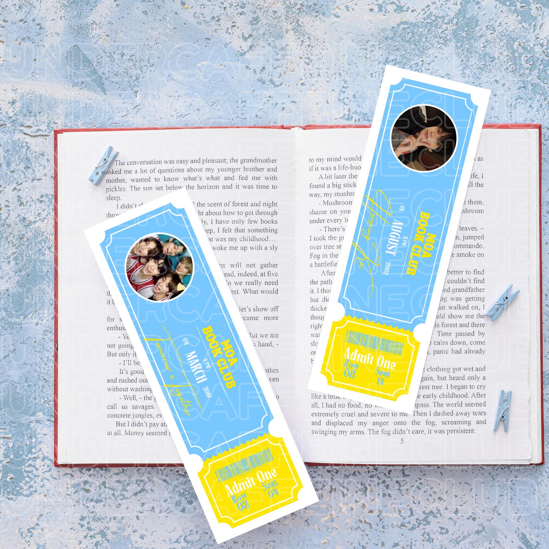 TXT Printable Bookmark Set, Aesthetic & Cute Kpop MOA Ticket Inspired ...