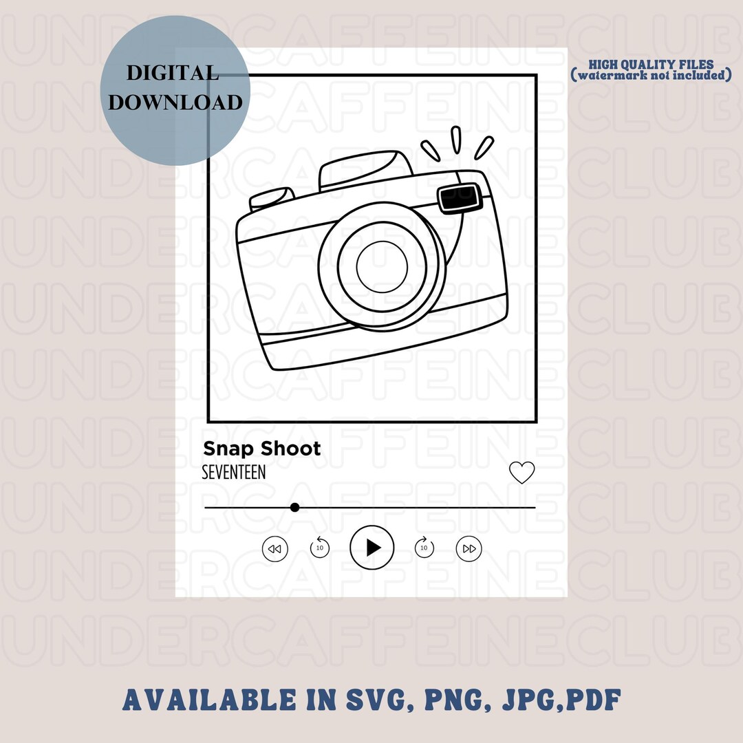 Seventeen Snap Shoot Svg, Jpg, Png, Pdf Kpop Digital Download, Cricut ...