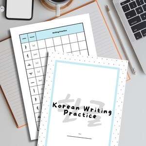 Korean Writing Practice Workbook Study Pack Hangul Alphabet Chart ...