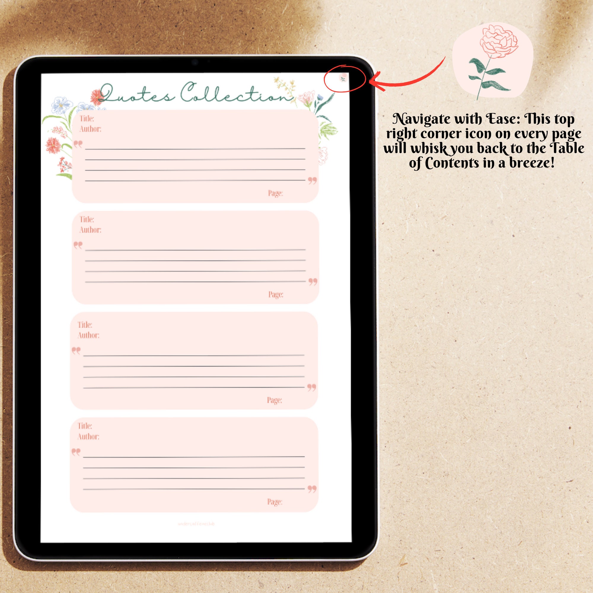 Book Reading Journal Bundle Aesthetic Printable Books Planner Digital ...