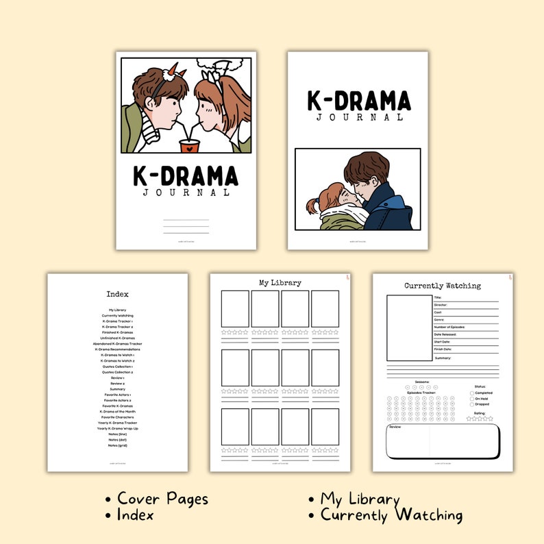 Digital K-drama Journal | Printable Kdrama Planner | Goodnotes ...