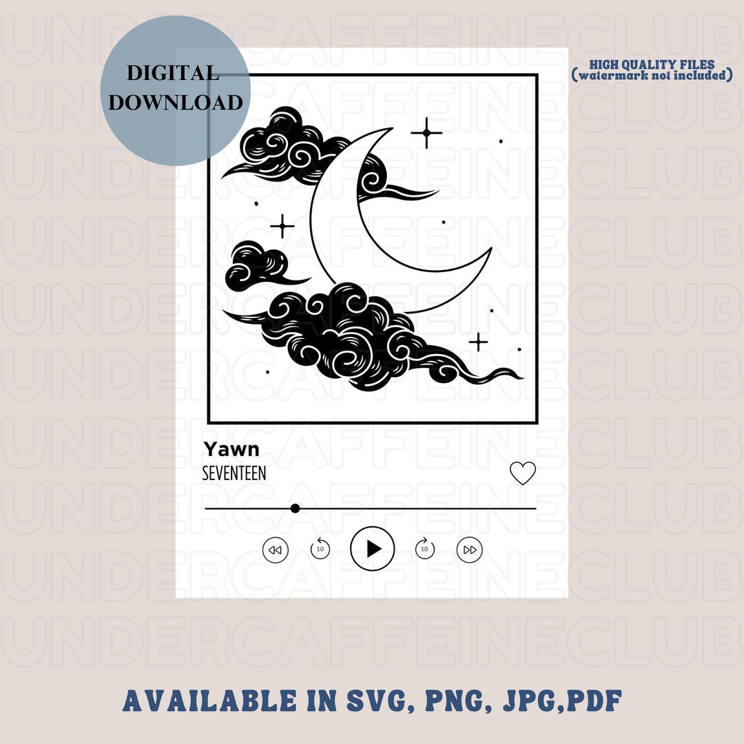 Seventeen Yawn Svg, Jpg, Png, Pdf Kpop Digital Download, Cricut ...