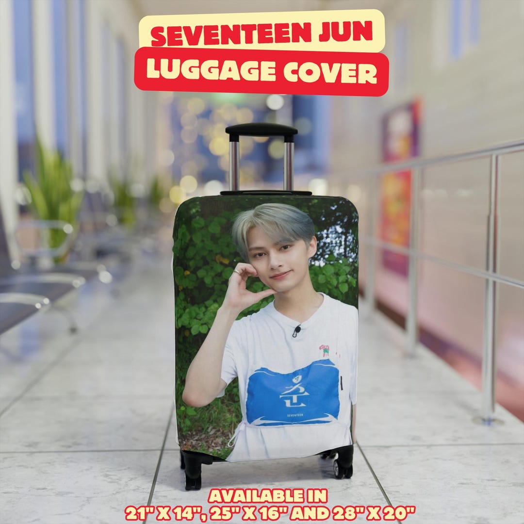 Seventeen Jun Kpop Luggage Cover, SVT K-pop Luggage Accessories, K Pop Fan Carat Merch Gift Idea ...