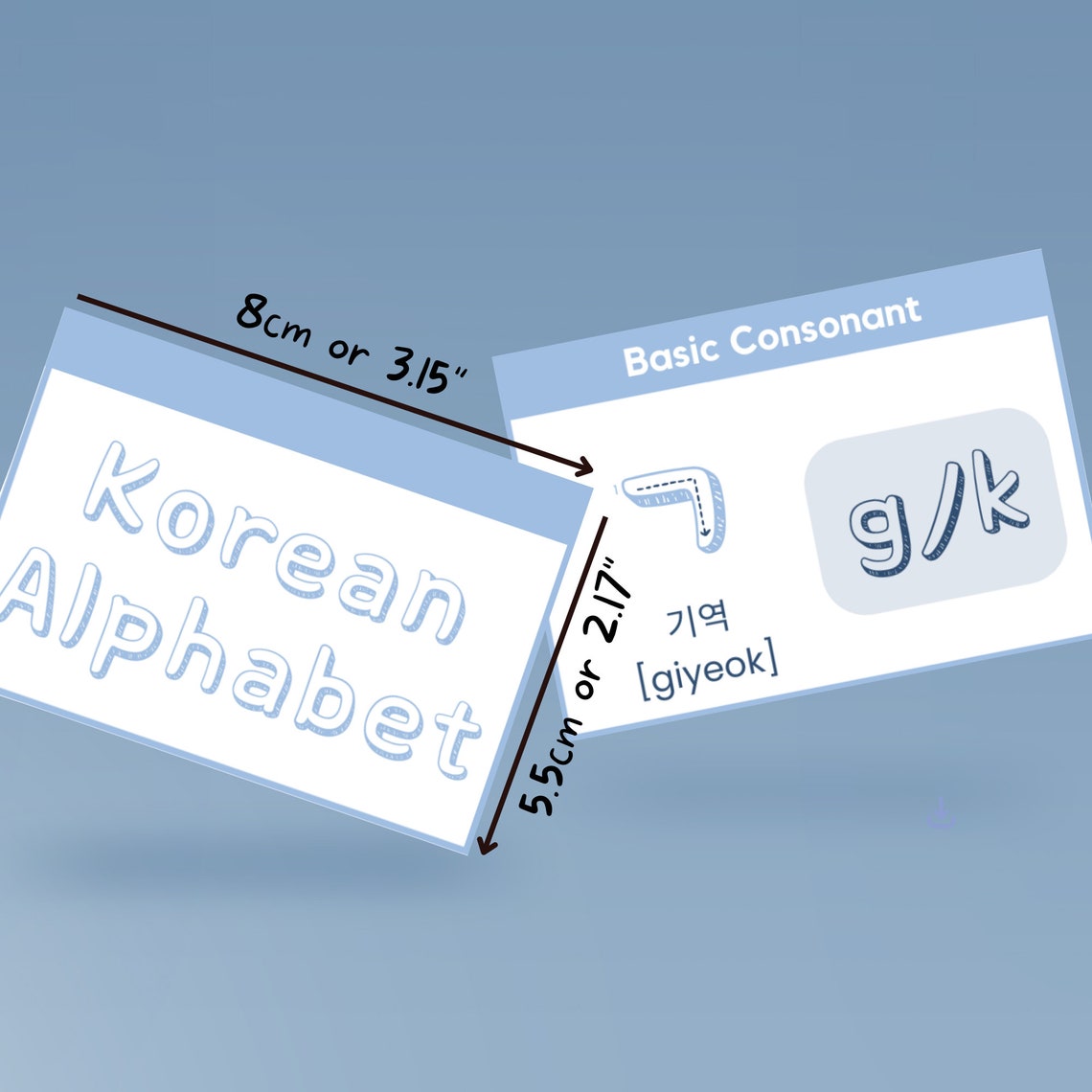 Korean Alphabet Flashcards Printable Digital Download Hangul Flash ...